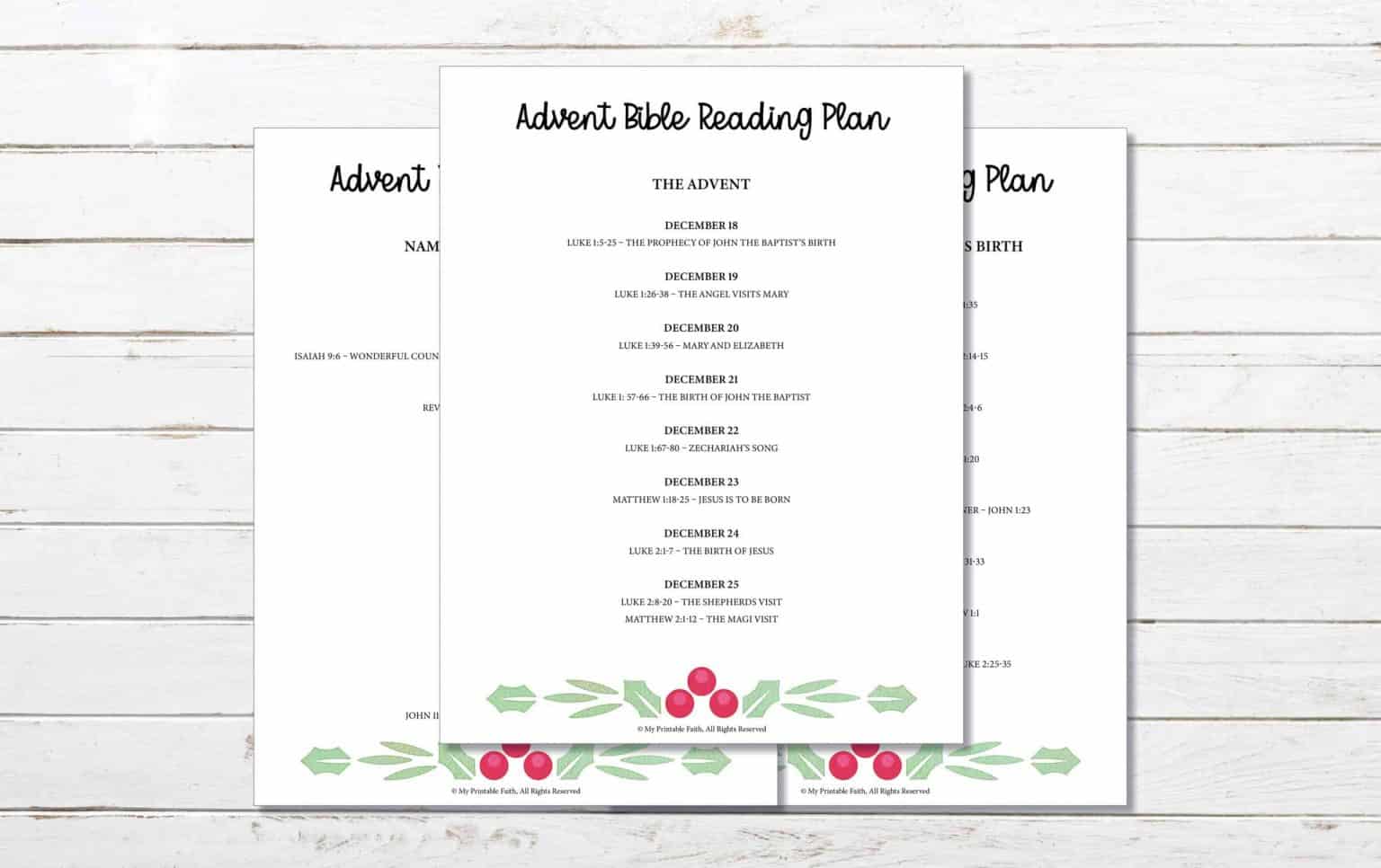 12 Free Printable Christmas Bible Reading Plans For December