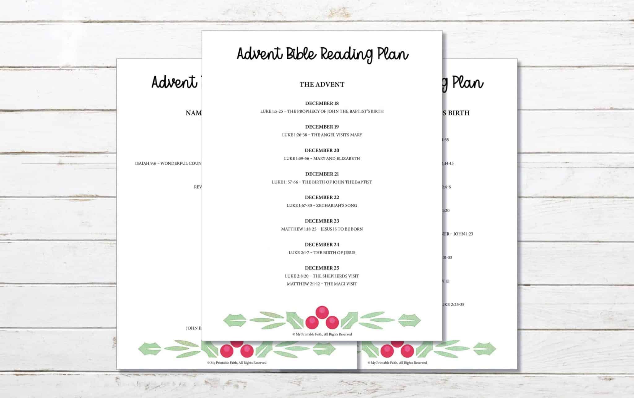 12 Free Printable Christmas Bible Reading Plans For December