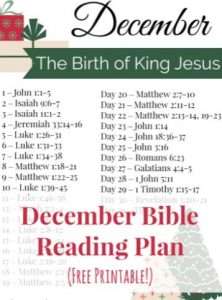12 Free Printable Christmas Bible Reading Plans For December